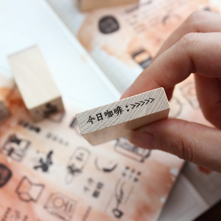 Moodtape vintage papirkasser træ klar stempel til ... – Grandado