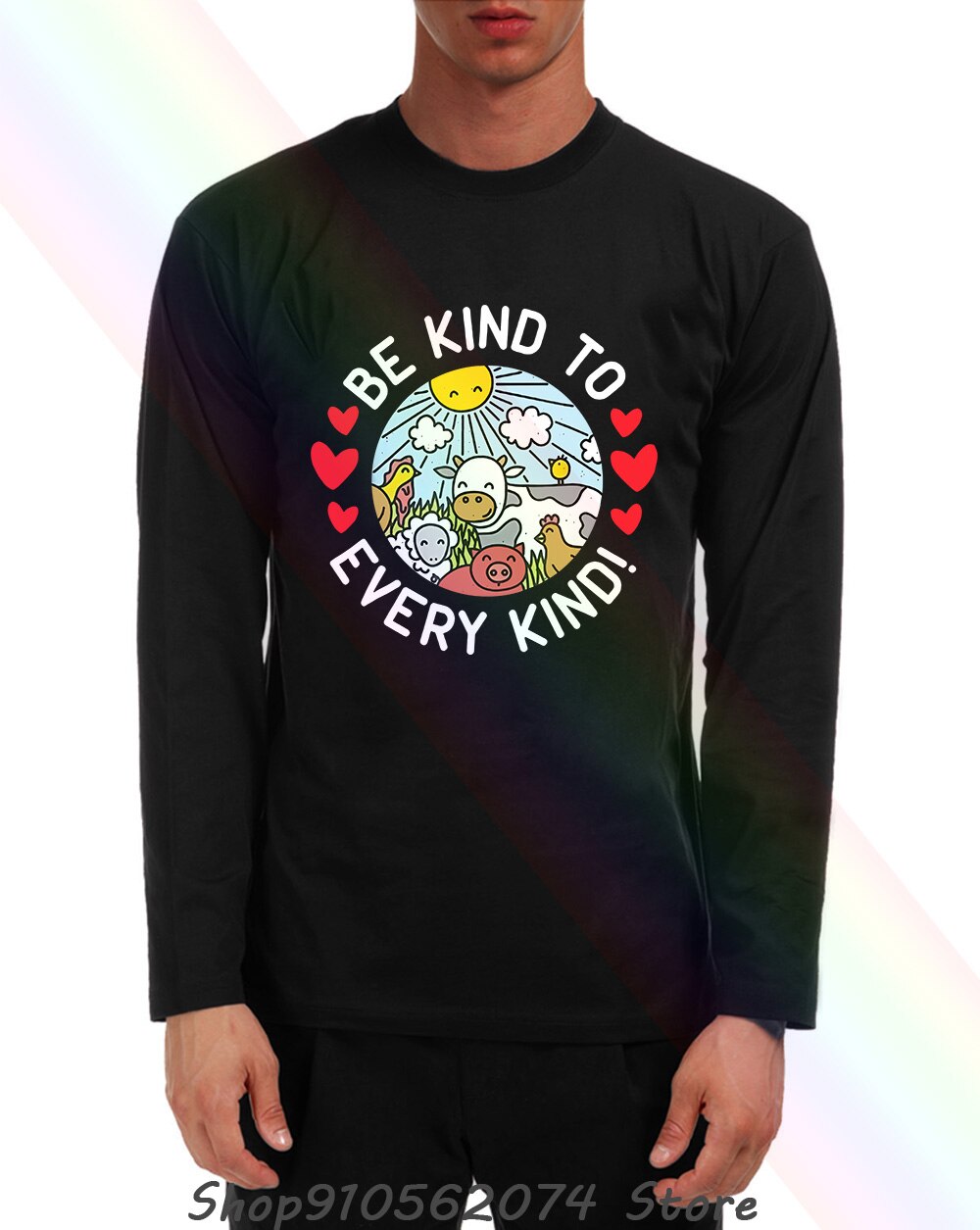 Vegan Vegetarian Pro Vegan Men's Neck Long Sleeve ... – Grandado