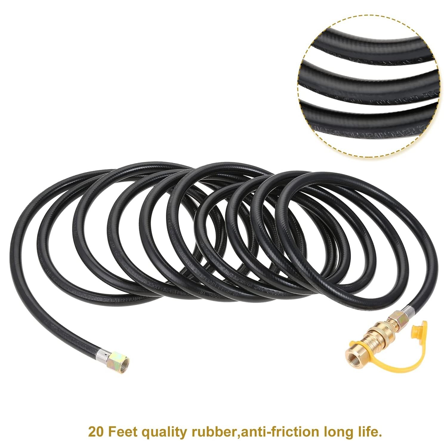 1Set 20 Voeten Propaan Quick-Connect Slang Met 3/8... – Vicedeal