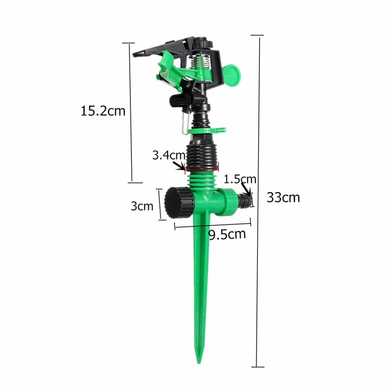 3/4 Inch 360 degree rotating Garden Sprinkler Lawn... – Grandado
