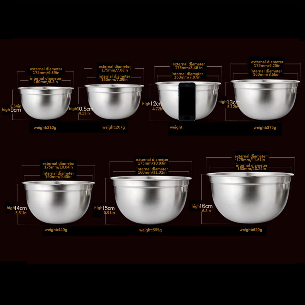 Stainless Steel Pots Egg Bowls Deepened With Scale... – Vicedeal