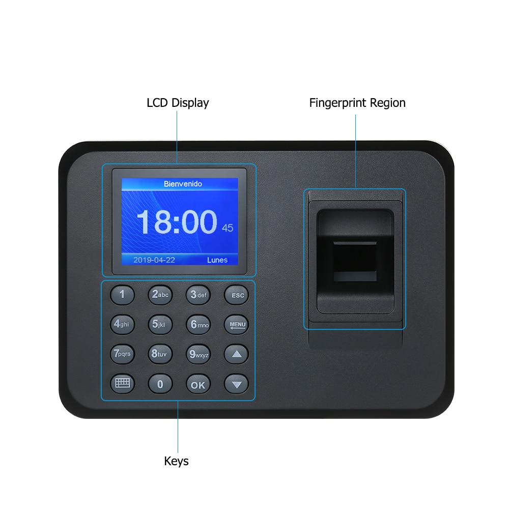 Biometric Fingerprint Attendance Machine LCD Displ... – Vicedeal Biometric Fingerprint Attendance Machine LCD Displ... – Vicedeal