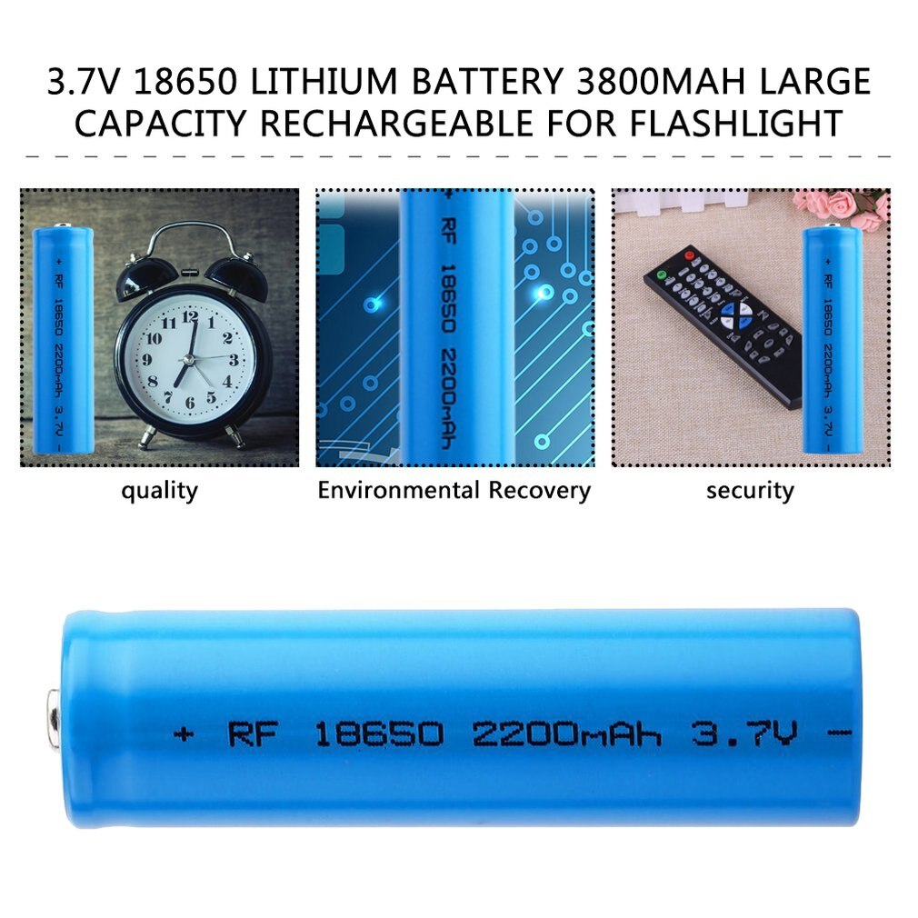 2 stücke 3,7 V 18650 Lithium-Batterie 2200mah Groß... – Grandado