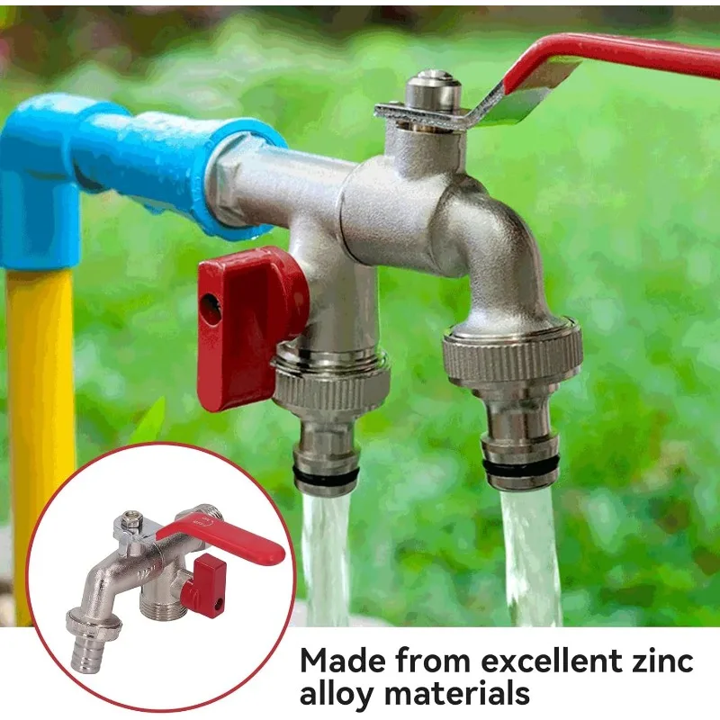 2-in-1 Double Outlet Faucet Outdoor Garden Faucet ... – Grandado