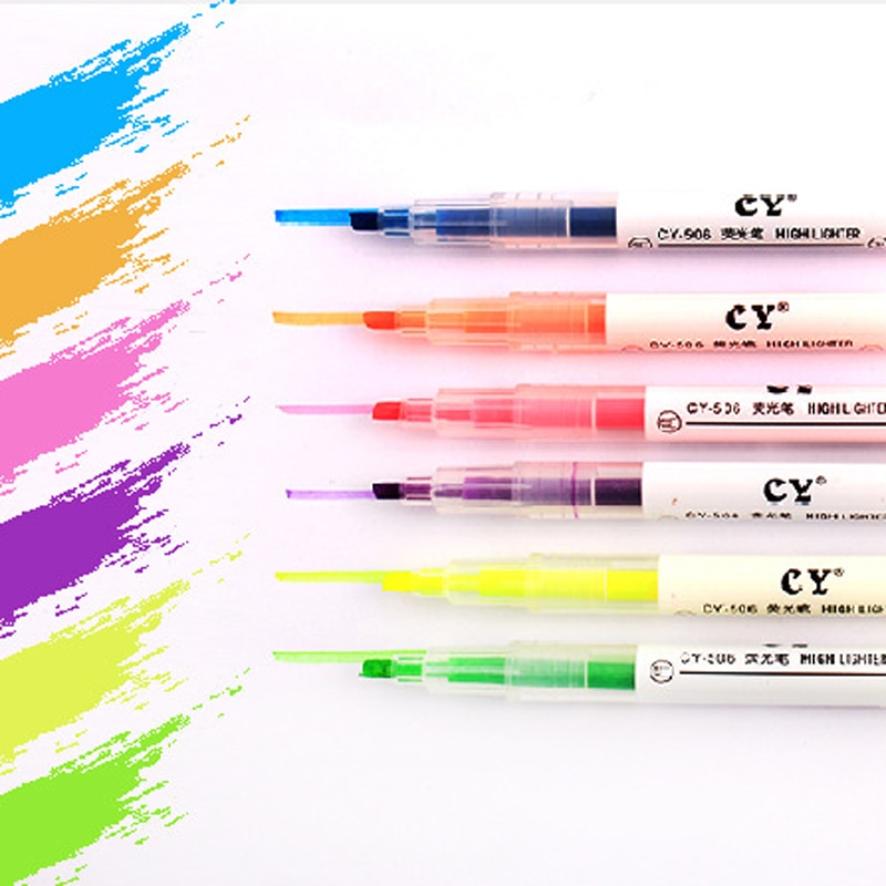 Juego de 6 subrayadores escolares, rotuladores de ... – Grandado