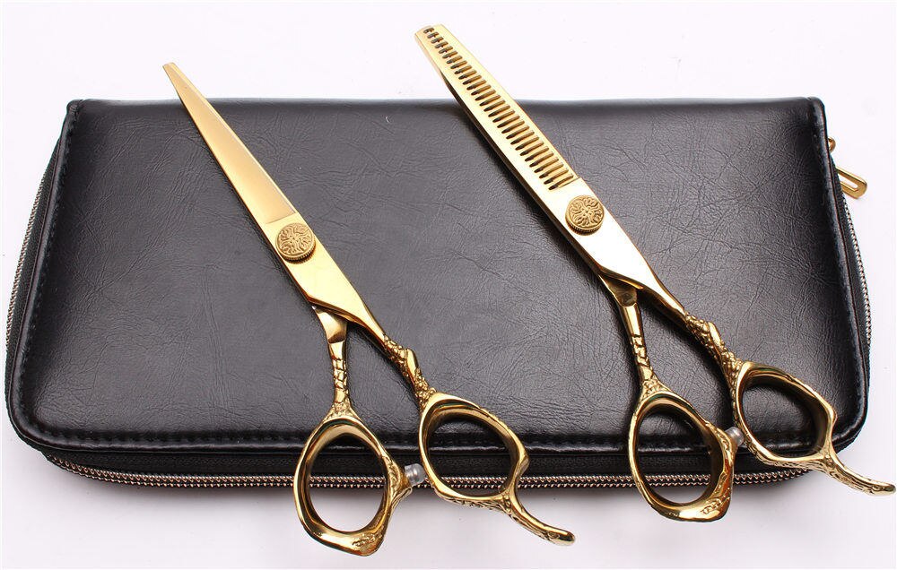 C9001 5.5in. 16cm 440c guld frisör sax skär sax ga... – Vicedeal