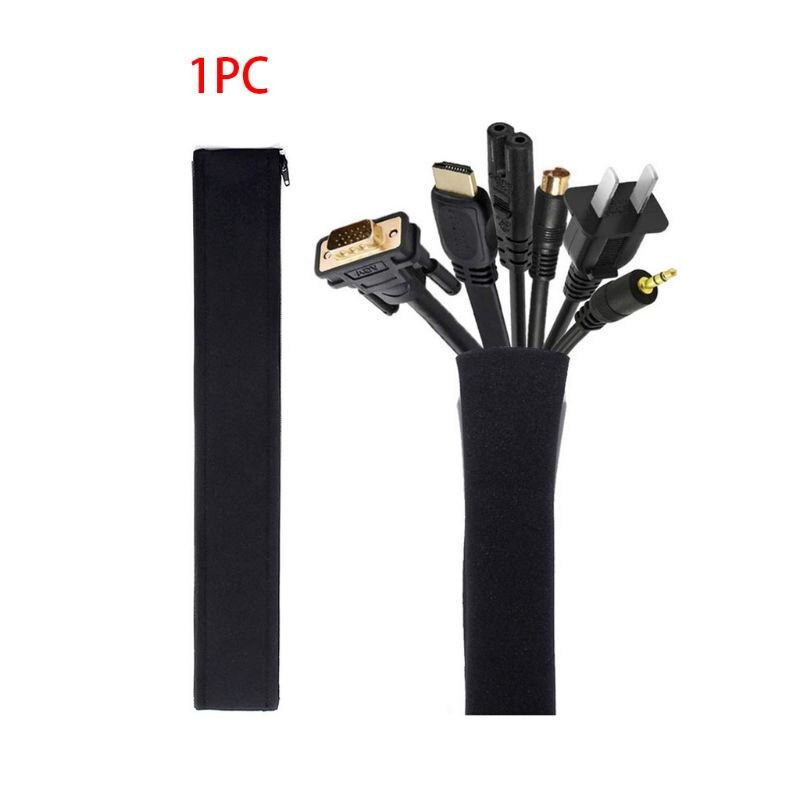 19.5 inch Cable Management Sleeve with Zipper Flex... – Grandado
