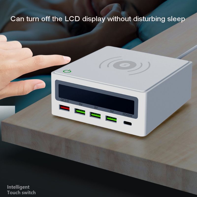 5-Port QC3.0 Usb Type C Pd 65W Power Adapter Qi Dr... – Grandado