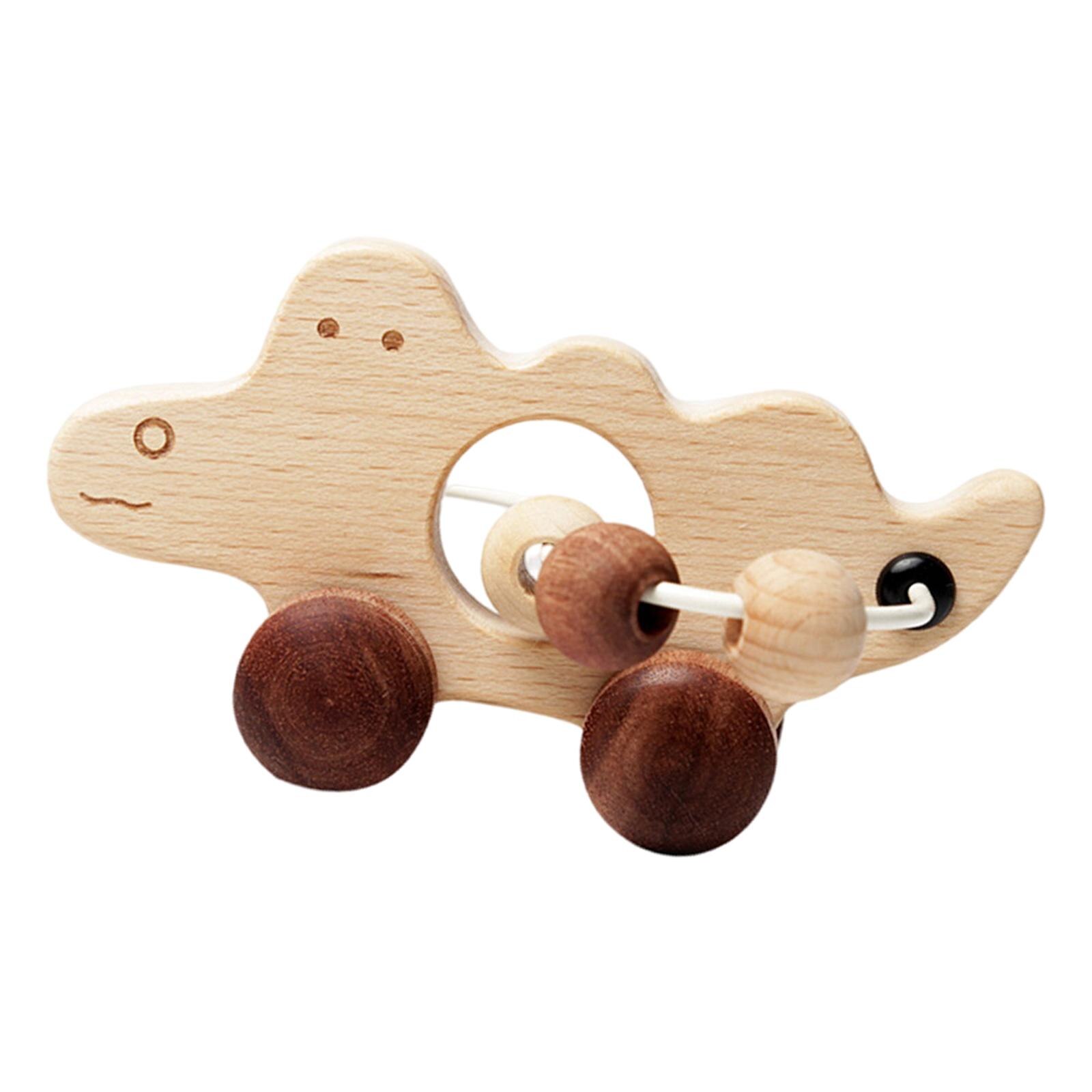 Animal Shape Wood Car Toy Early Education Pull Alo... – Grandado