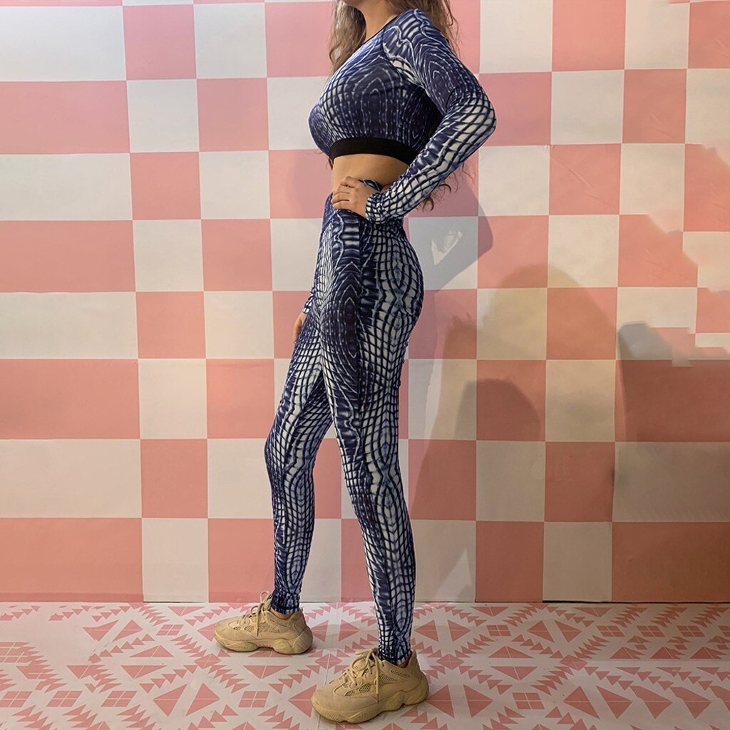 Women Sports Suit Snake Printed Long Sleeve Gym To... – Grandado