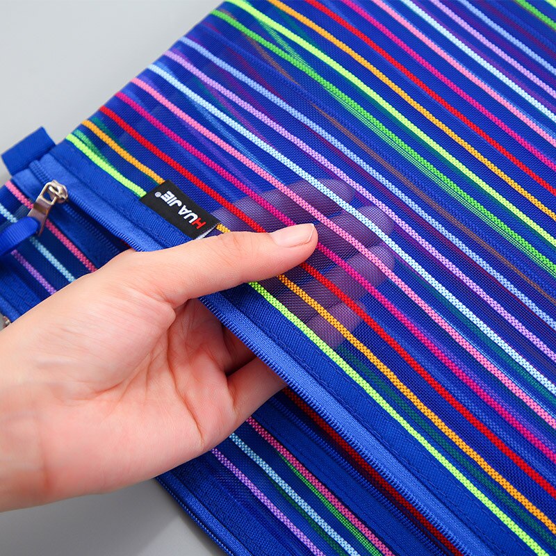 Mesh zipper bag A6/A5//B5/A4 grid bag file bag dat... – Vicedeal