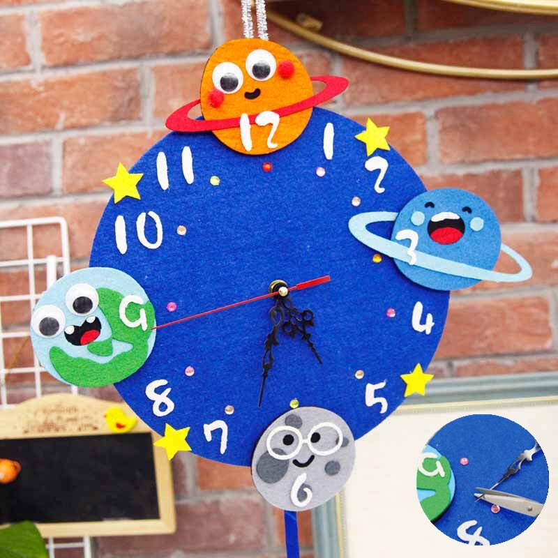 Handmade Craft Kit Space Style Wall Hanging Clock ... – Grandado