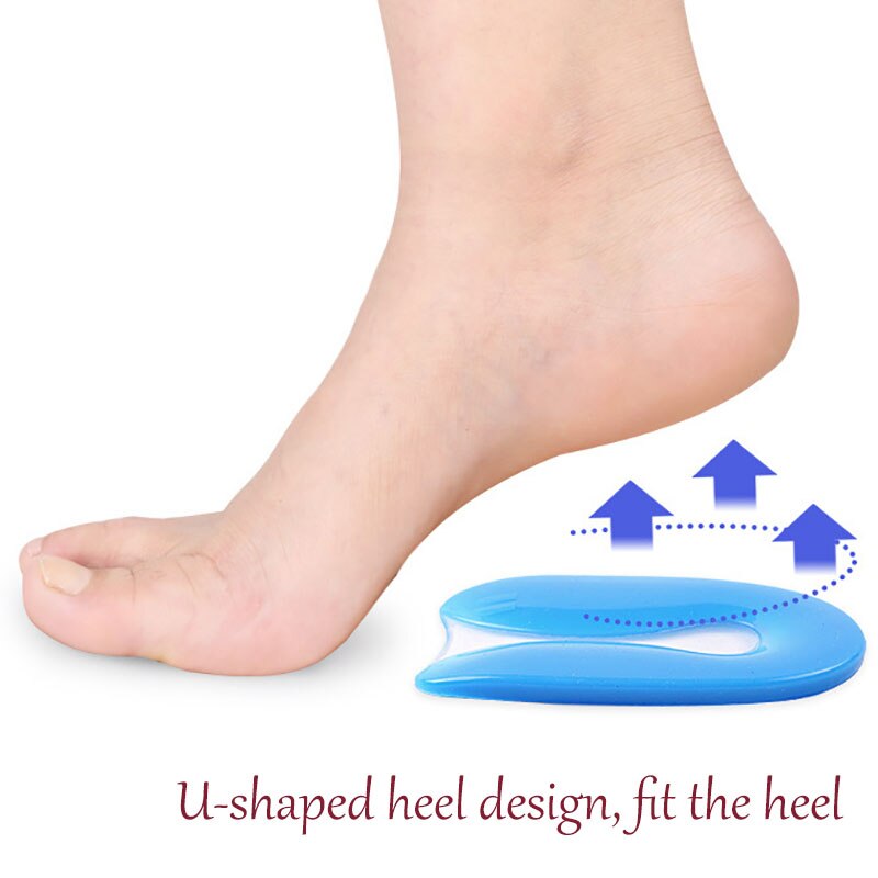 USHINE 1 Pair Foot Pain Relief Insoles Silicone U ... – Grandado