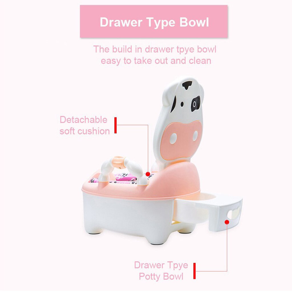 Portable Baby Potty Cartoon Lovely Cute Cow Potty ... – Grandado