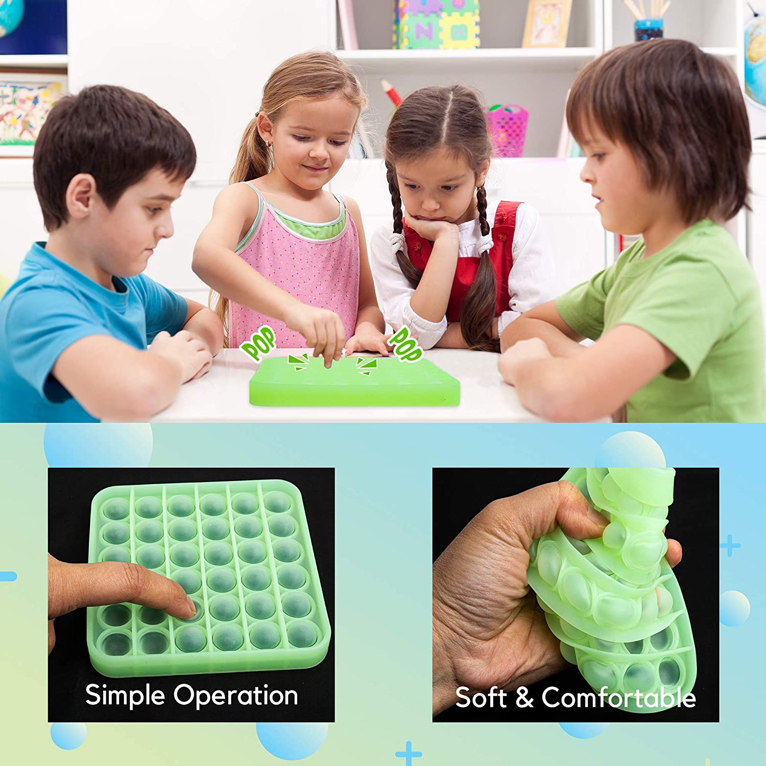 Push Pop Pop Bubble Fidget Toy, Pop Bubble Sensory... – Vicedeal