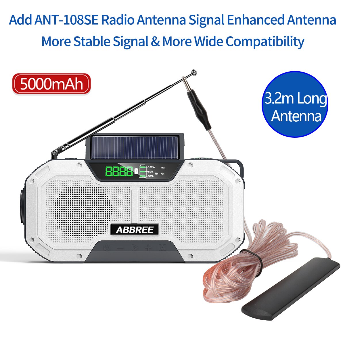 ABBREE IPX5 Emergency Radio Waterproof Emergency A... – Grandado