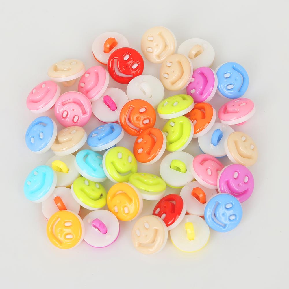 50pcs 13x8mm Round Buttons Child Plastic Button fo... – Grandado