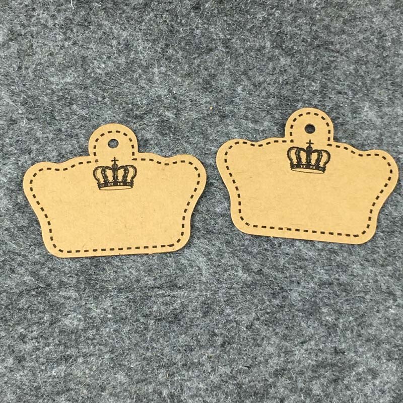 200 pcs 5x4cm Crown Kraft Paper Tag, Hand Made Pap... – Grandado