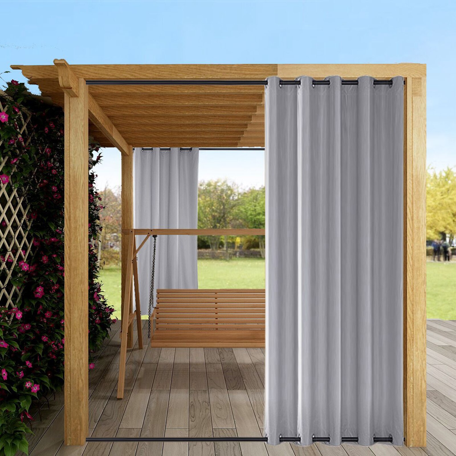 Outdoor Cabana Curtains - Triple Weave Microfiber ... – Grandado