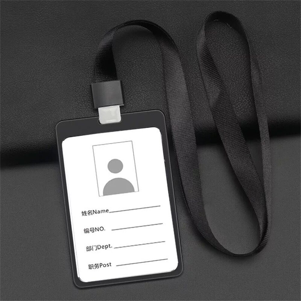 Big Size Id Badge Holder With Lanyard Vertical Id ... – Grandado