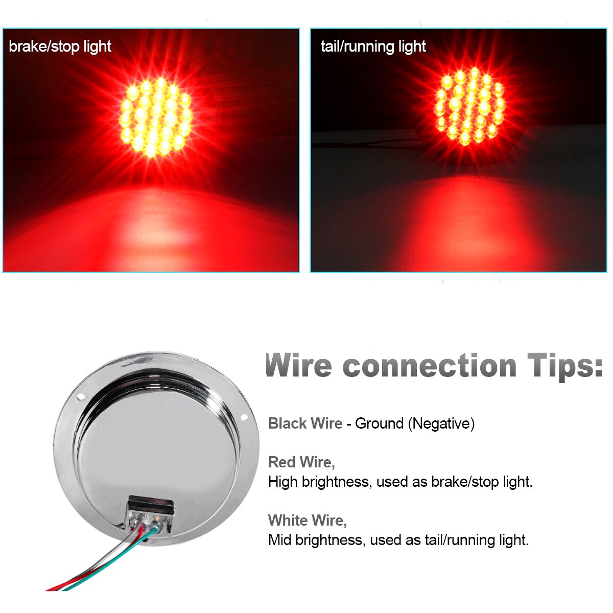 2pcs Waterproof 24LEDs Car Rear Tail Lights Stop B... – Grandado