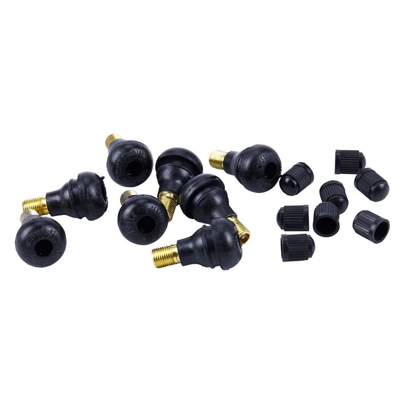 Snap-In Short Black Rubber Valve Stem (TR412) 8-Pa... – Grandado