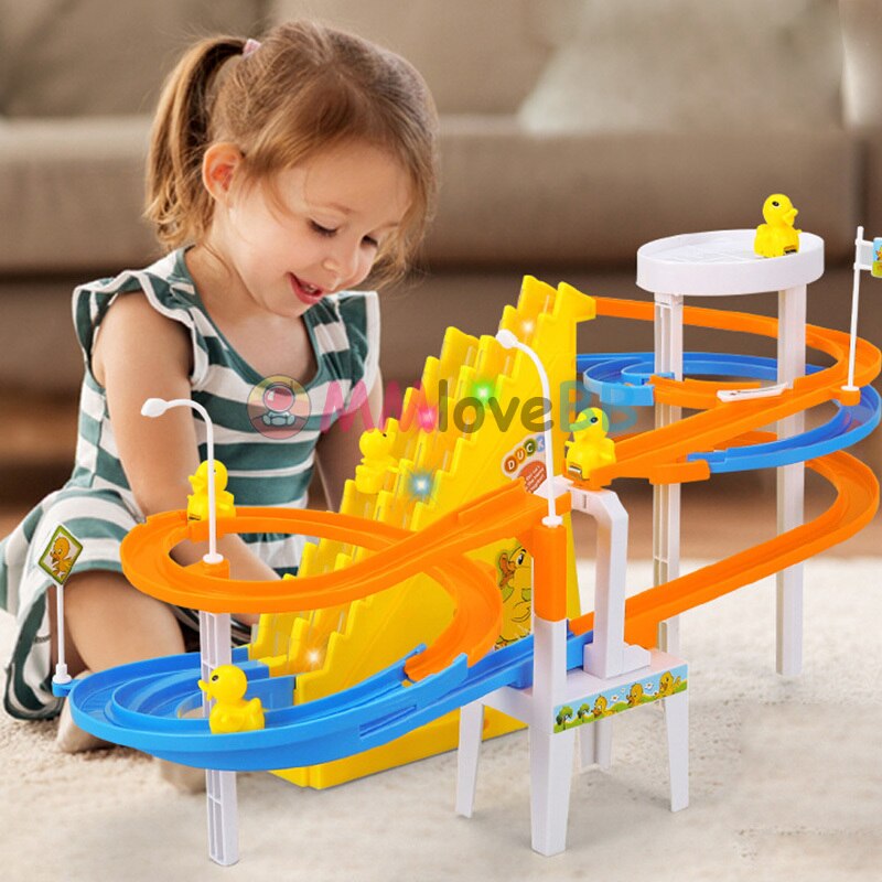 Electric Duck Climbing Stairs Slides Set toy with ... – Grandado