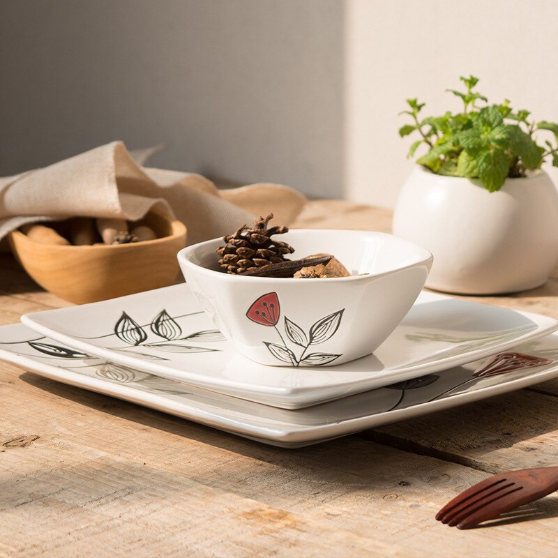 Japanische Keramik Abendessen Platte Geschirr Tell... – Vicedeal