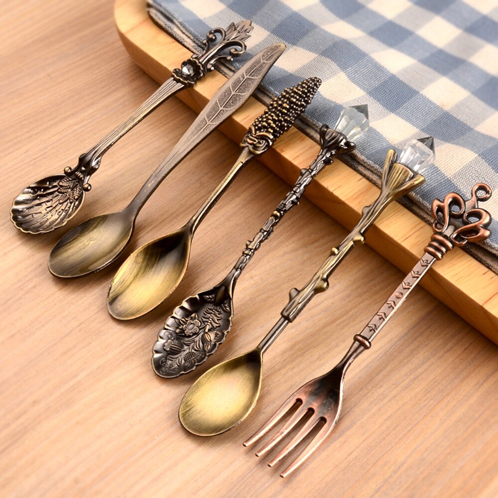 Vintage Royal Court Style Tea Coffee Spoon Set Mix... – Vicedeal