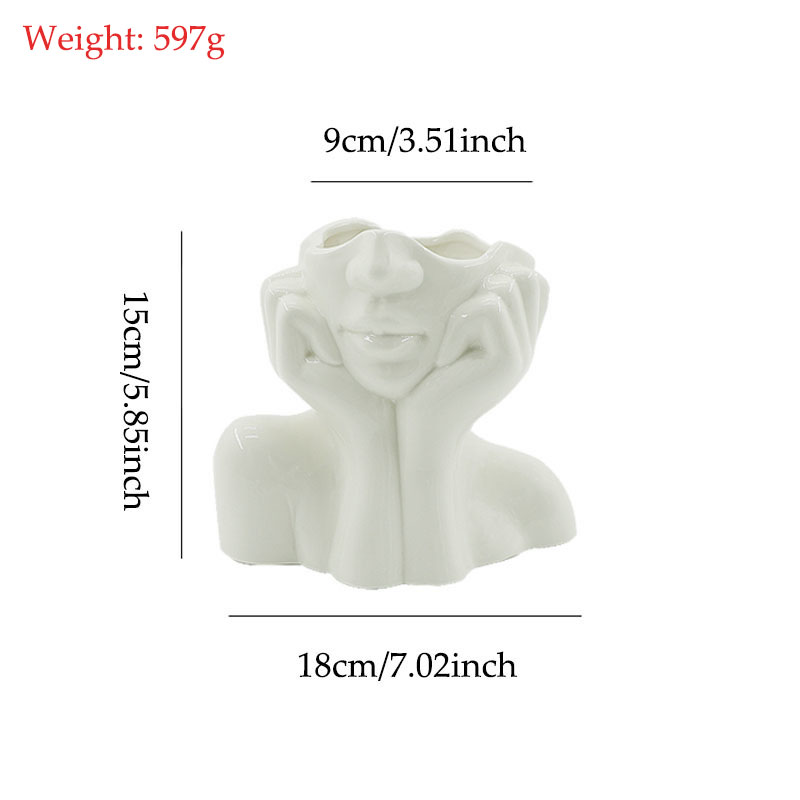 Nordic Ceramic Simulation Human Body Art Vase Scul... – Grandado
