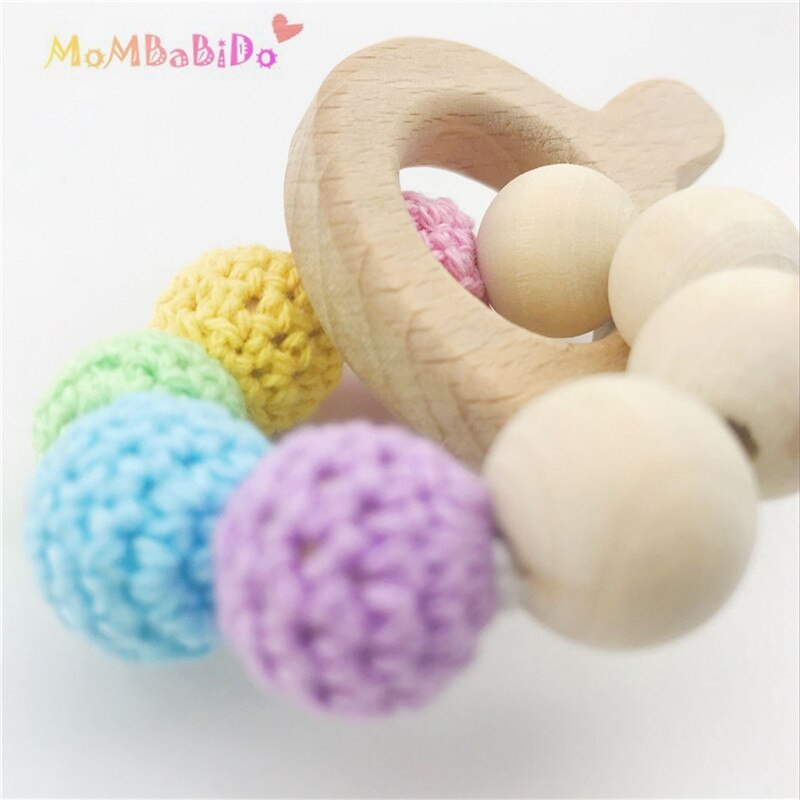 Christmas Teething Ring Baby Rattle Wooden Teether... – Grandado