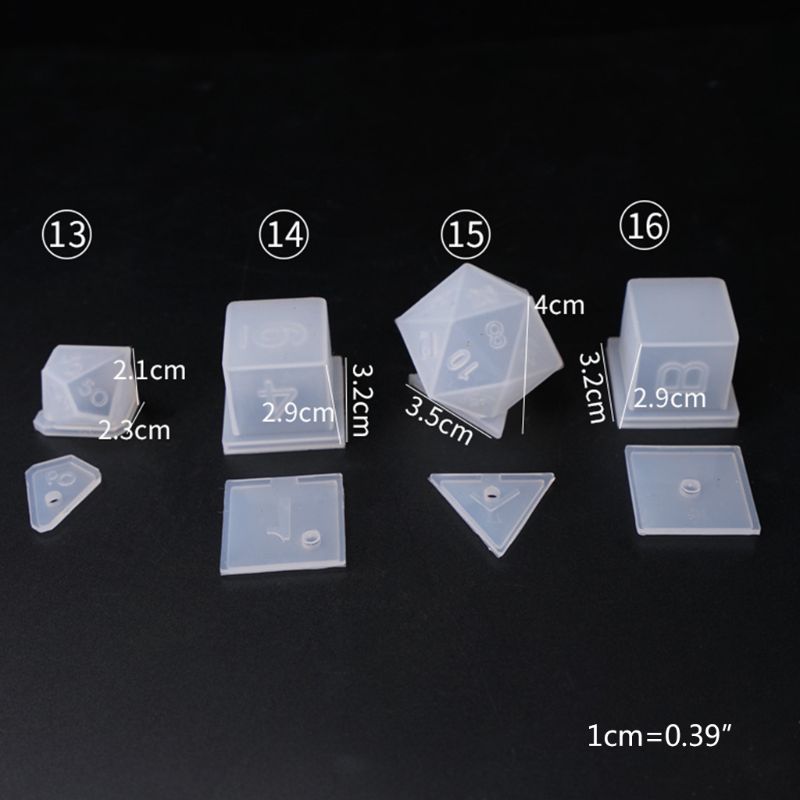 19pcs/set DIY Crystal Epoxy Mold Dice Fillet Shape... – Vicedeal