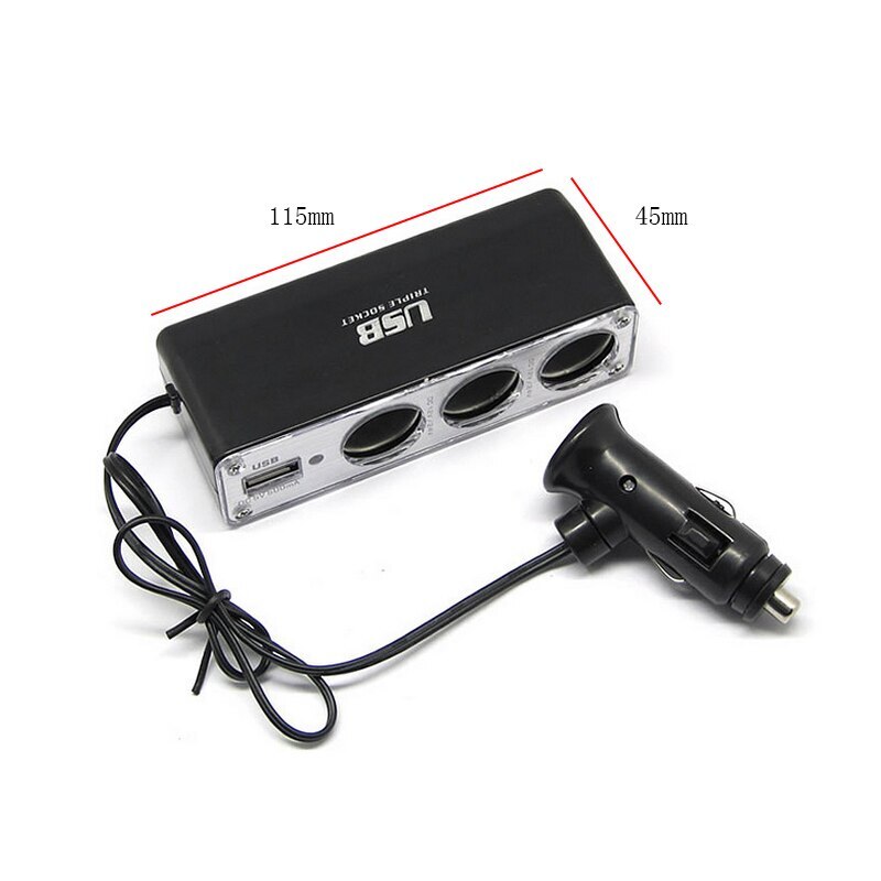 3 Way Multi Socket Auto Car Cigarette Lighter Spli... – Grandado