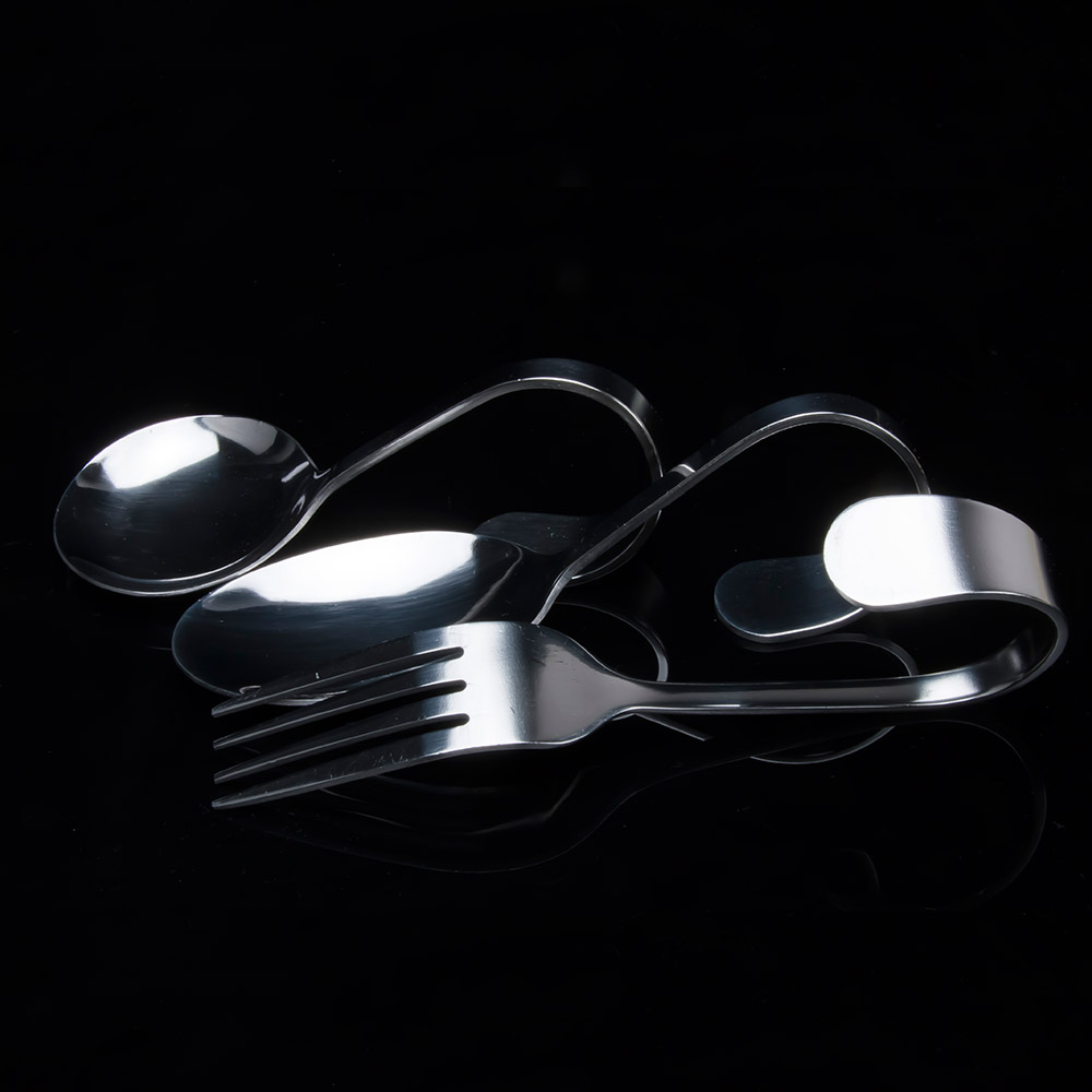 1PCS Salad Spoon Bent Curved Handle Fork Flatware ... – Grandado