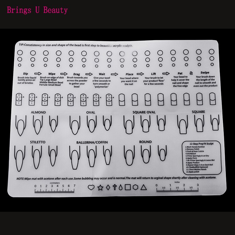1pc Acrylic Nail Training Mat Manicure Art Practic... – Vicedeal
