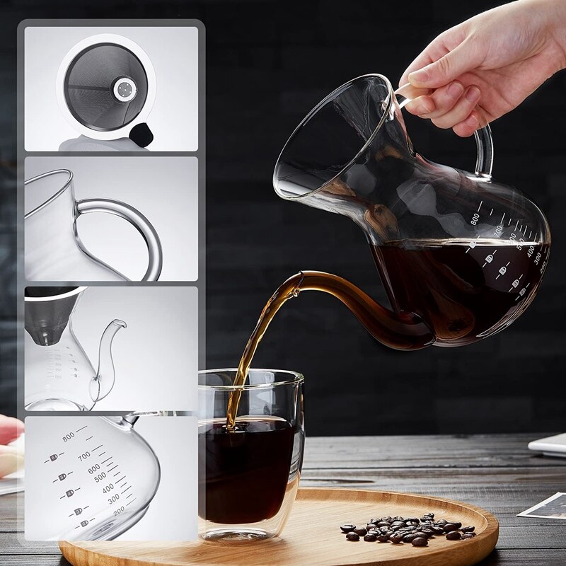 Pour over Coffee Maker, Glass Coffee Pot, Manual C... – Grandado