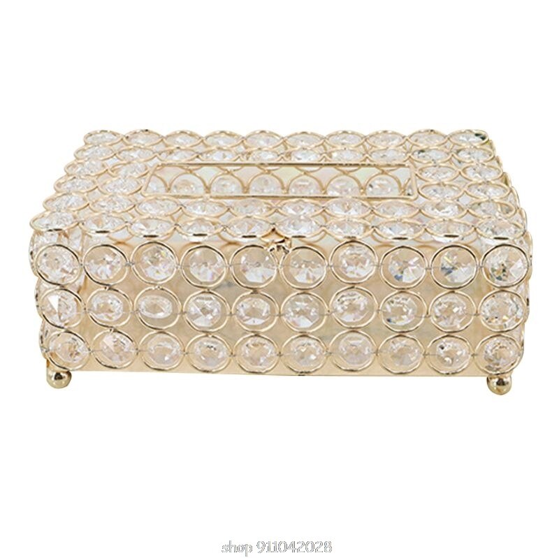Rectangular Crystal Tissue Box Cover, Decorative P... – Grandado