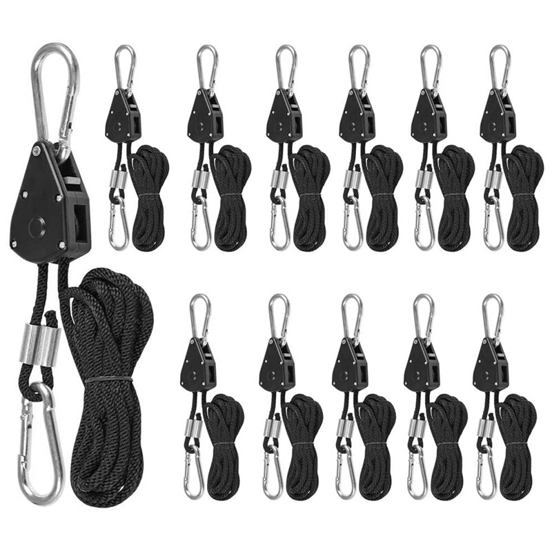 6-Pair 1/8 Inch Adjustable Rope Clip Hanger with R... – Grandado