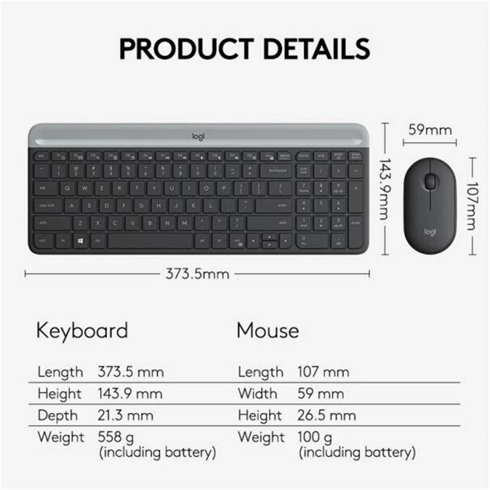 Logitech MK470 Wireless Keyboard Mouse Combo Ultra... – Grandado