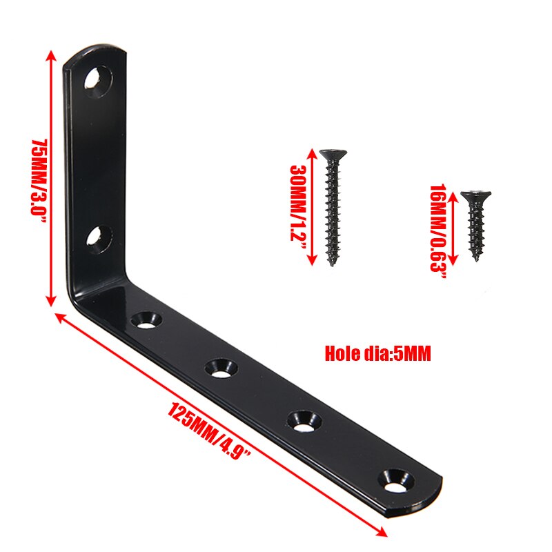 4pcs L Shape Metal Shelf Brackets Wall Mounted Rig... – Grandado