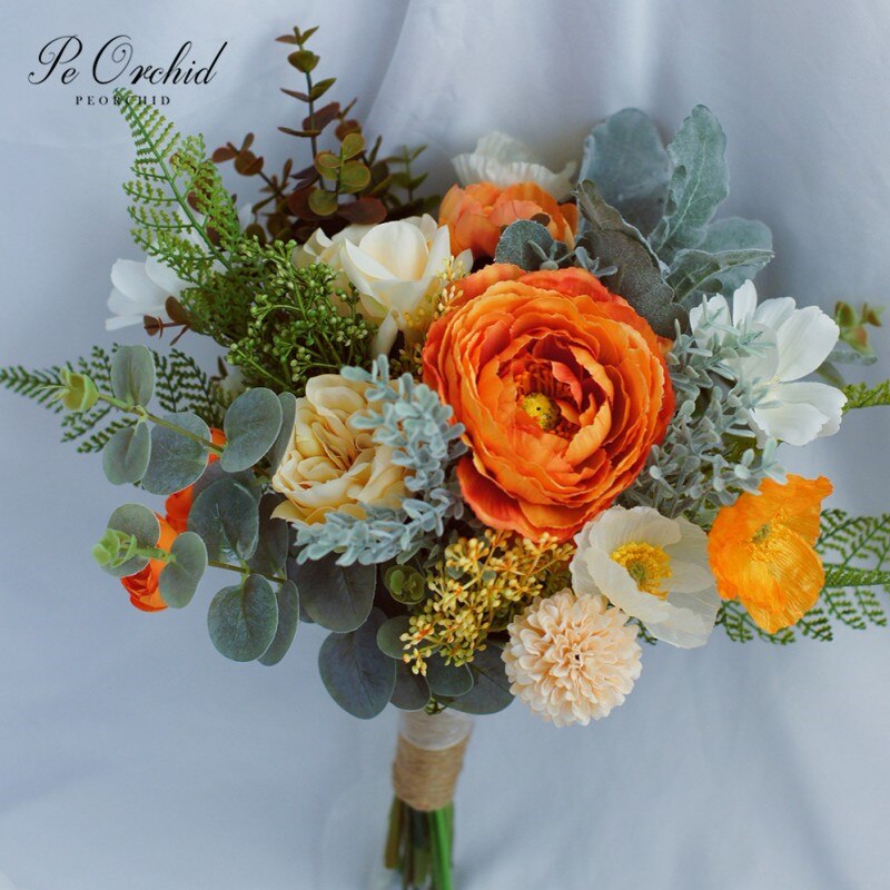 PEORCHID Pretty Flower Brides Bouquet Beautiful Ar... – Vicedeal