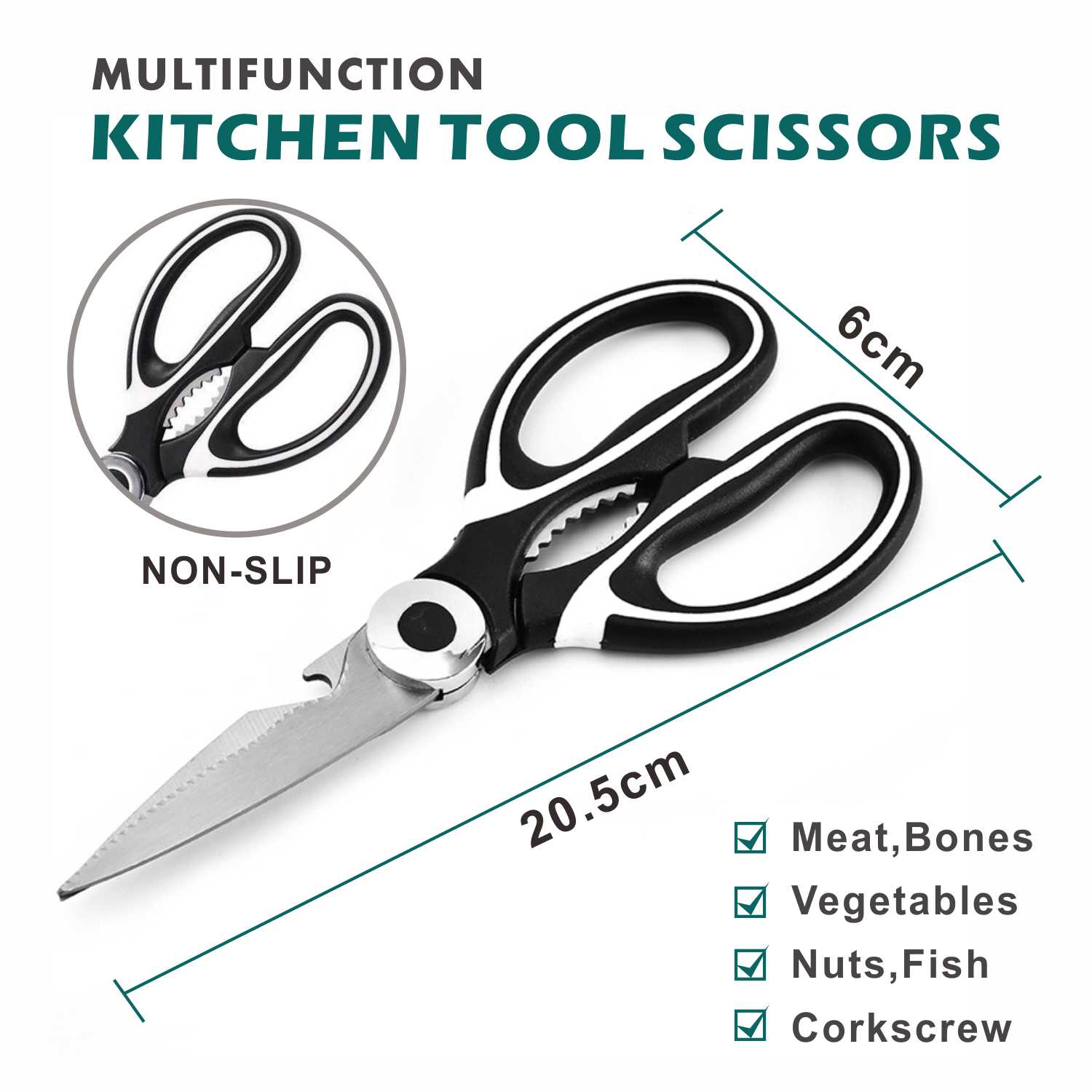 Kitchen Fish Scissors Multipurpose Raptor Shears T... – Grandado