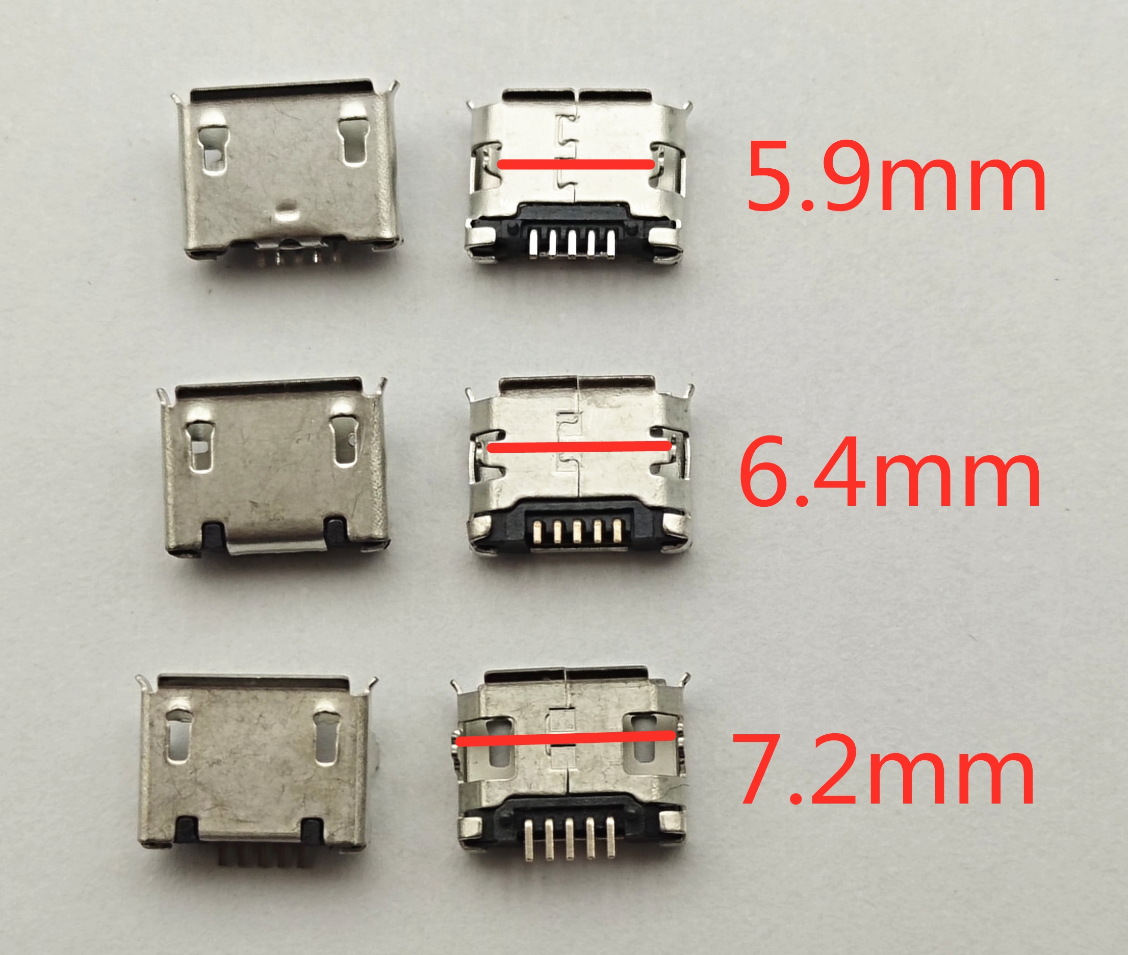 50pcs Micro USB mini Connector 5pin 5.9mm 6.4mm 7.... – Grandado