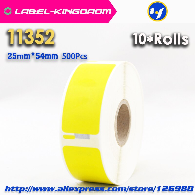 10 Rolls Dymo 11352 Yellow Color Generic Label 25m... – Grandado