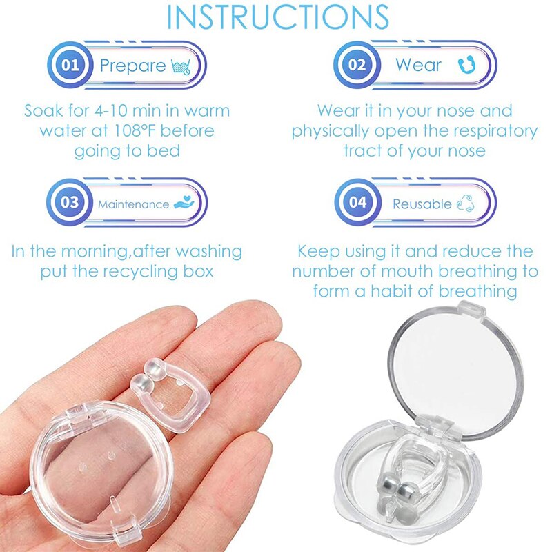 Anti-snoring Nose Clip Silicone Snoring Aid Auxili... – Vicedeal