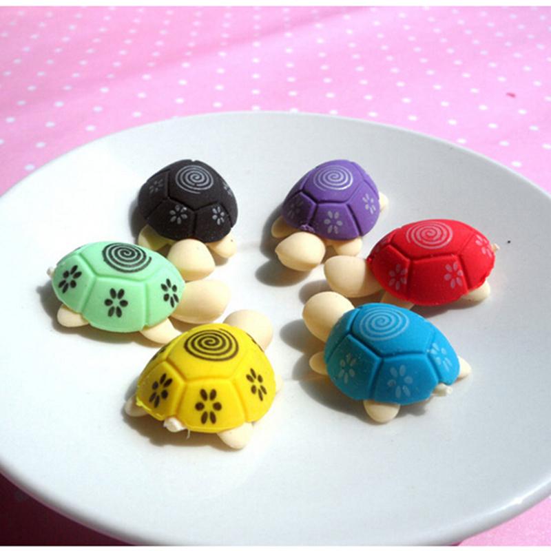 4 PCS Turtle Shaped Pencil Eraser For Kids Student... – Grandado