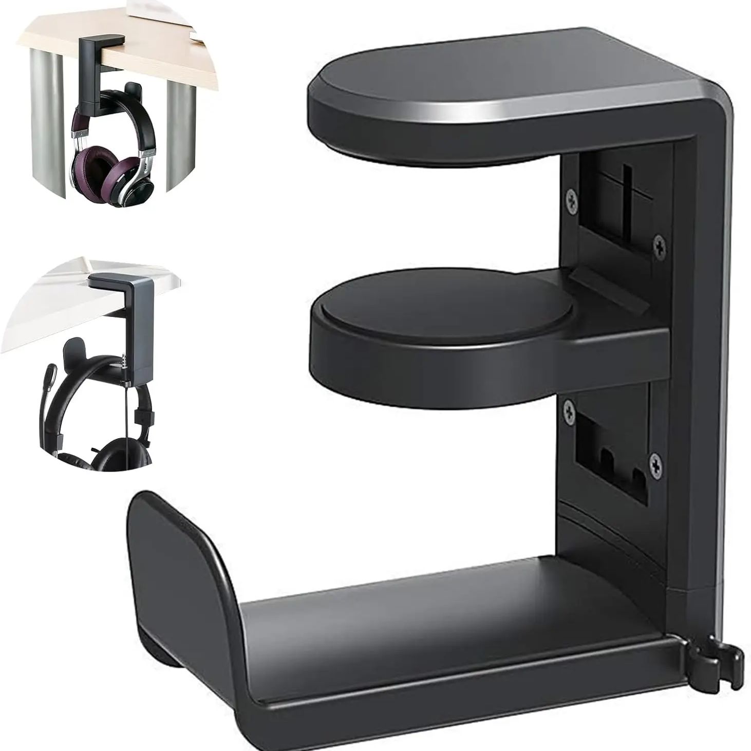 Headphone Stand Hanger Desk Hook, Foldable Headset... – Grandado