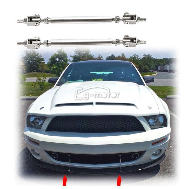 Adjustable Splitter Rods 2-SR-SS Silver Front Rear... – Grandado