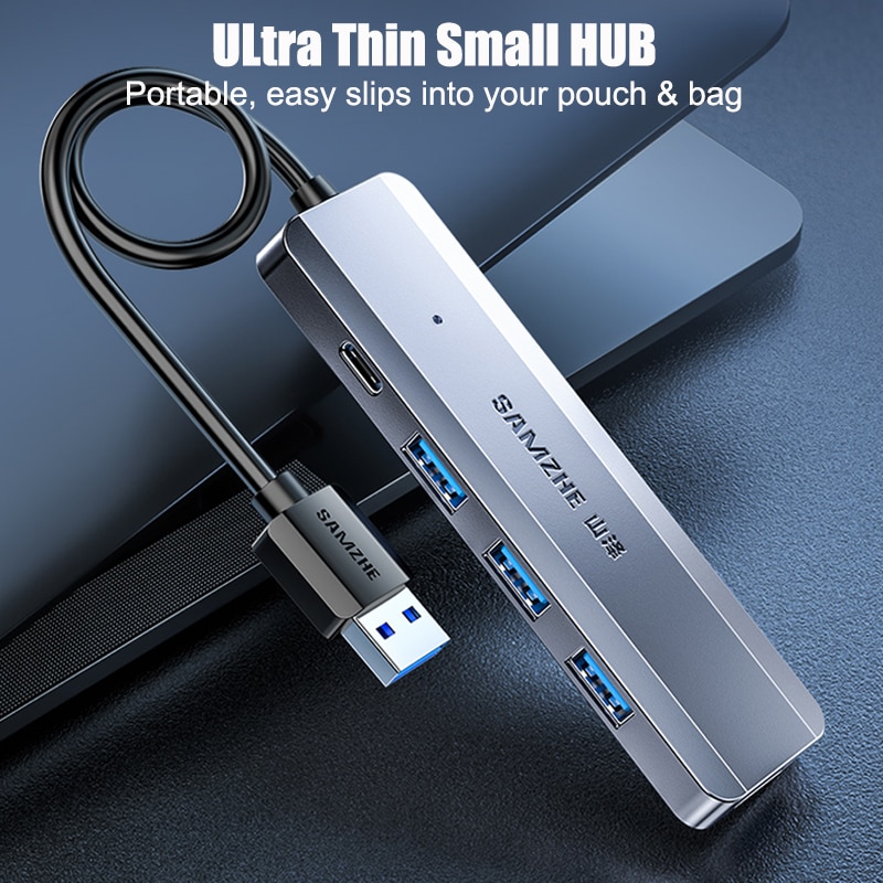 SAMZHE Ultra-thin 5-port USB 3.0 HUB High Speed US... – Vicedeal