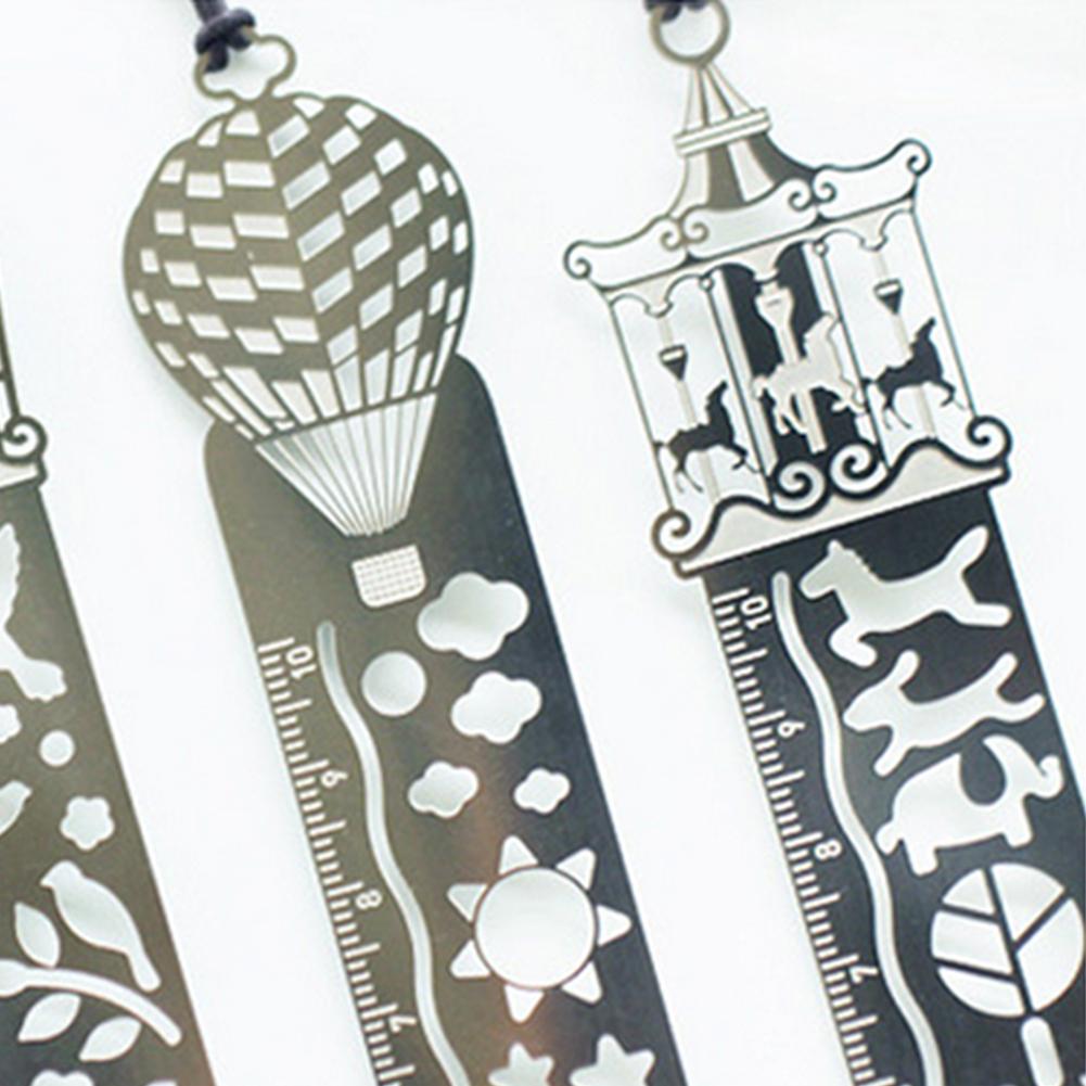 Hollowed-out Metal Bookmarks Scale Ruler Multi-fun... – Grandado